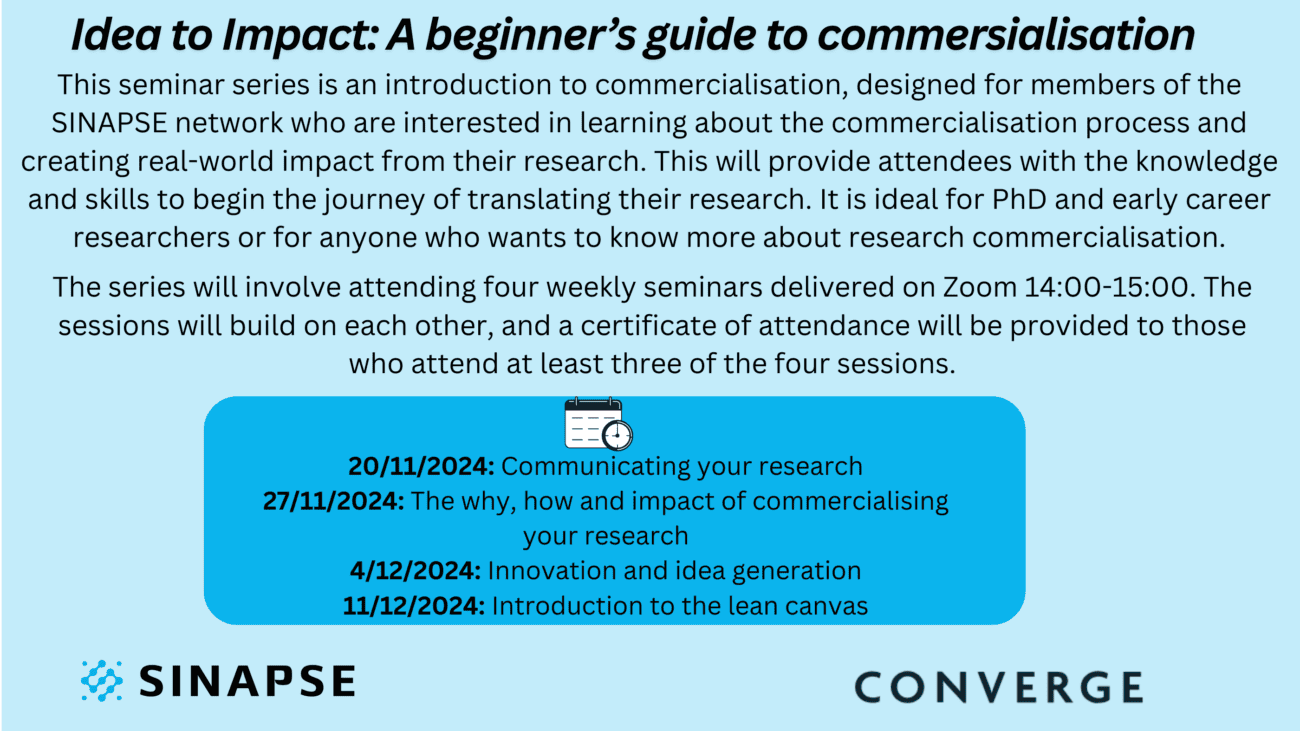SINAPSE Seminar Series – Idea to Impact – SINAPSE